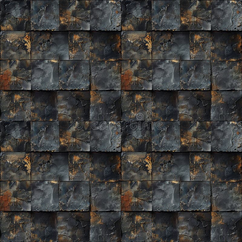 Checkerboard Pattern of Dark Stone Tiles Stock Illustration ...