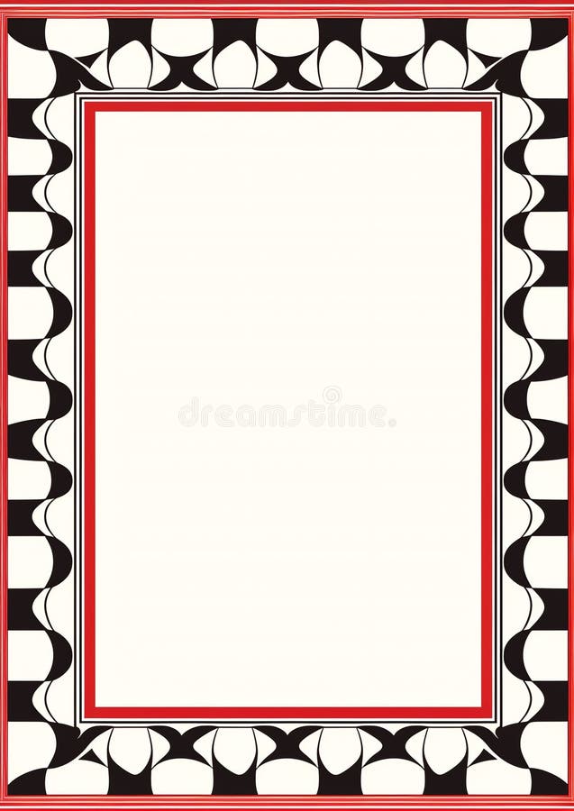 Checkerboard Pattern Frame 80s Retro Nostalgic Stock Illustration ...