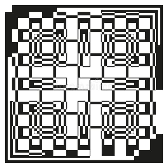 Checkerboard Pattern Illustration. Abstract Square Design. Optical Art ...