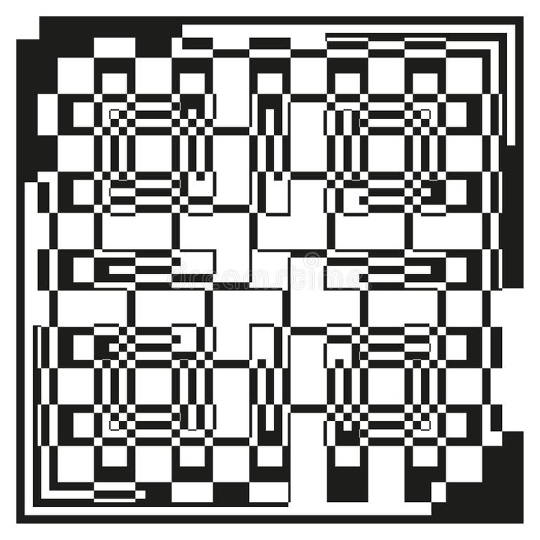 Checkerboard Pattern Illustration. Abstract Square Design. Optical Art ...
