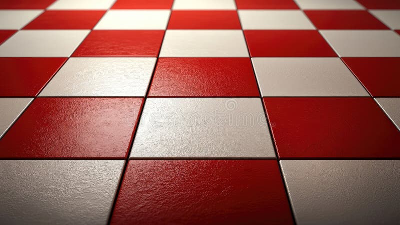 Checkerboard Pattern with Red and White Shades Stock Illustration ...