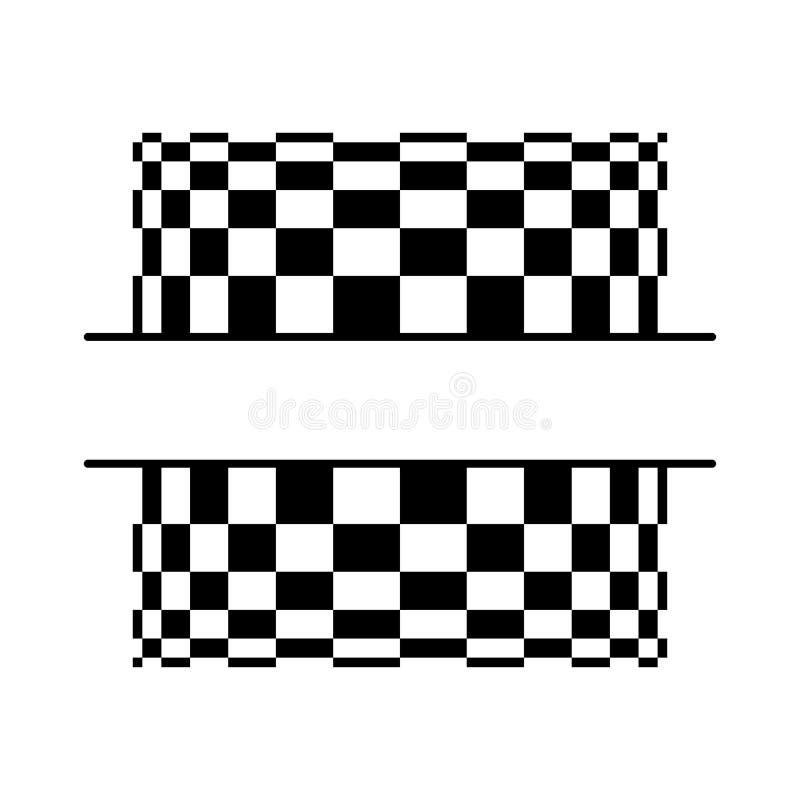 Checkerboard Pattern Split Frame Design Stock Vector - Illustration of ...