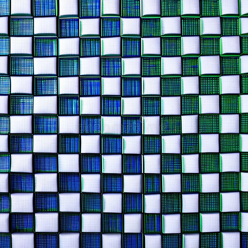 A Checkerboard Pattern of Squares in Alternating Shades of Blue and ...