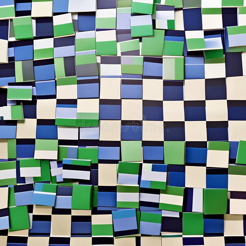 A Checkerboard Pattern of Squares in Alternating Shades of Blue and ...