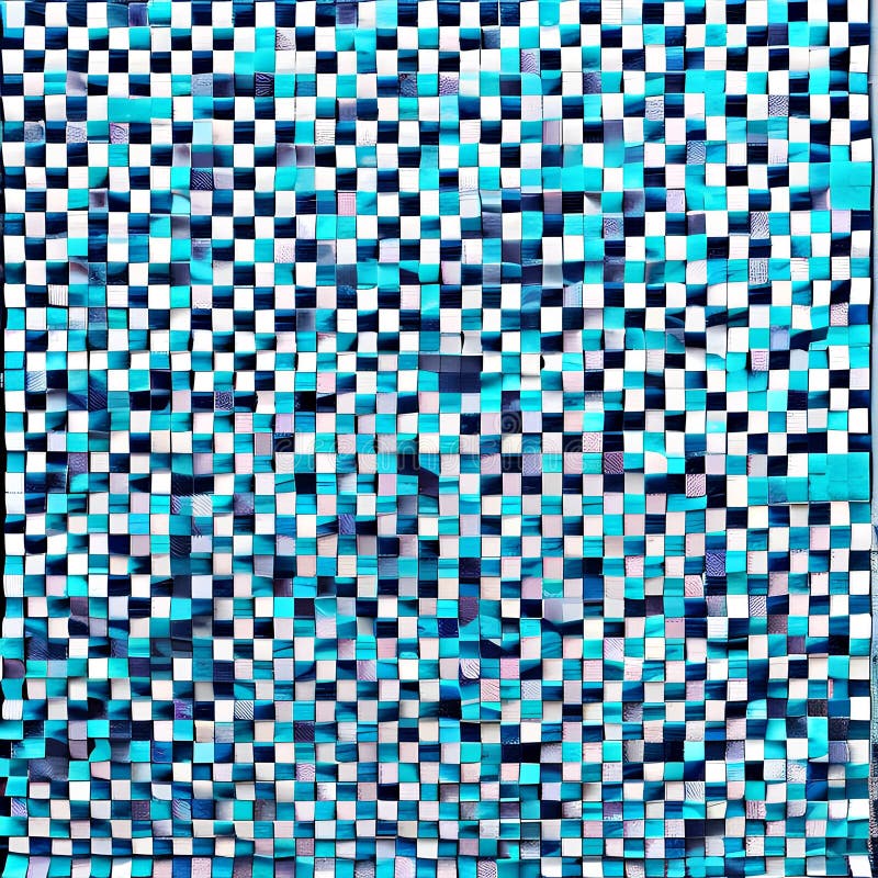 A Checkerboard Pattern of Squares in Shades of Blue and Green, with a ...