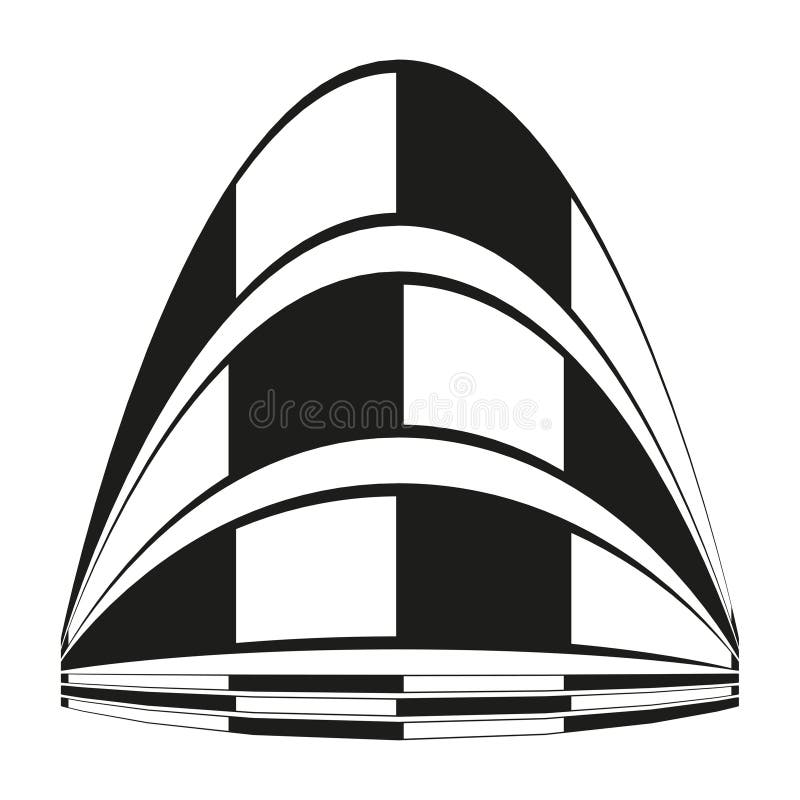 Checkerboard Pyramid Icon. Tiered Structure Symbol. Black White Vector ...