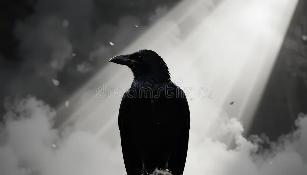 Checkerboard Raven a Raven with a Detailed Wing Showcasing the Pattern ...