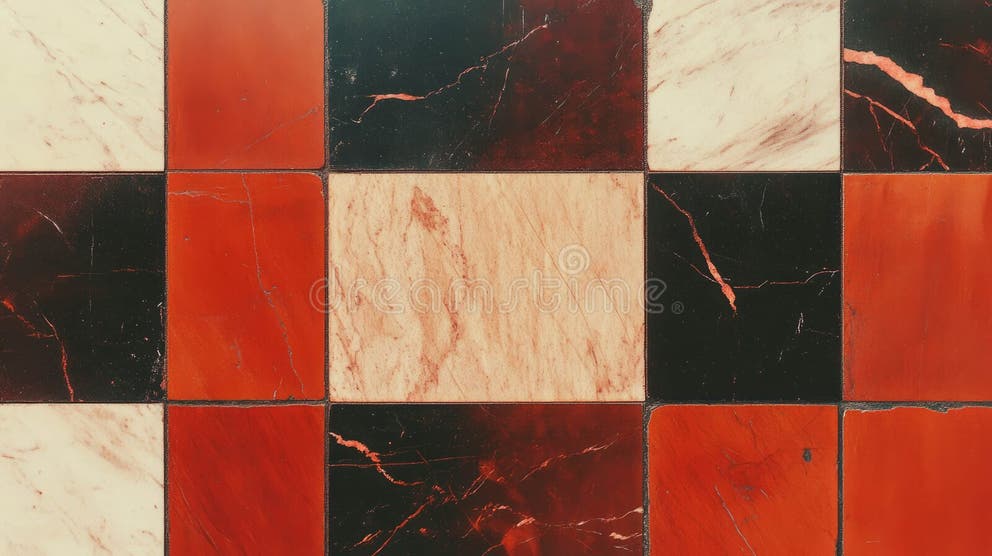Checkerboard Texture Pattern with Wood and Marble Tiles for Interior ...