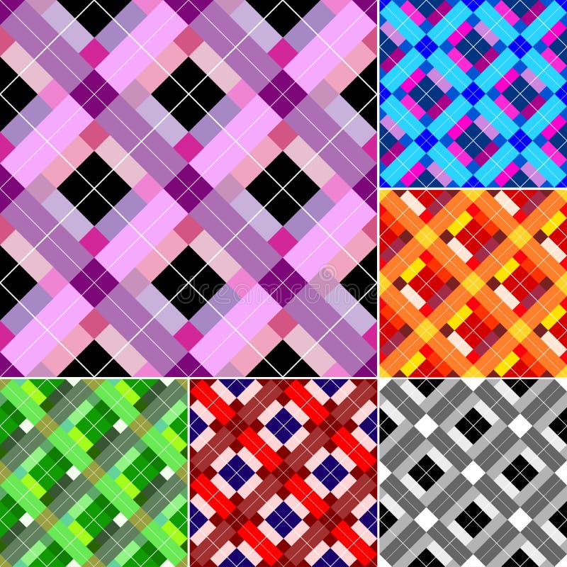 Checkered Abstract Seamless Background Stock Vector - Illustration of ...