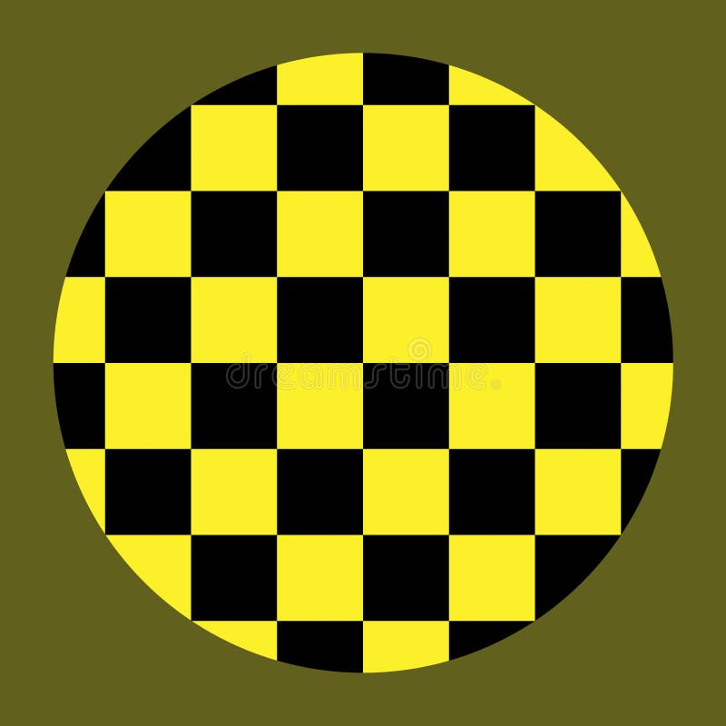 Checkered Abstract Wallpaper, Black and Yellow Circle Illusion Pattern ...
