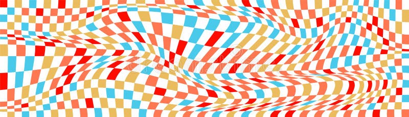 Checkered Background with Distorted Squares Stock Vector - Illustration ...
