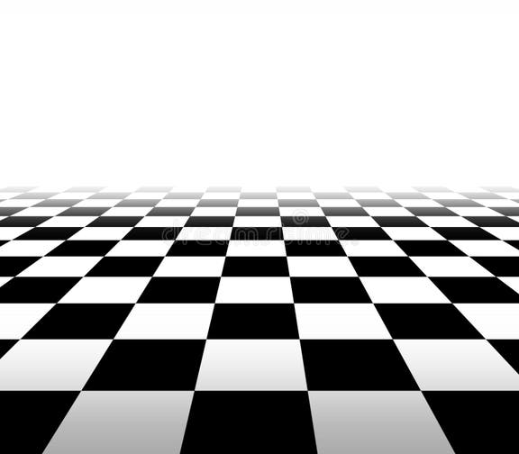 Checkered Background in Perspective Stock Illustration - Illustration ...