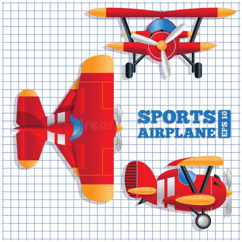 Biplane Top View Stock Illustrations – 94 Biplane Top View Stock ...