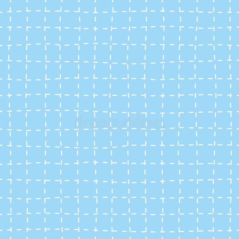 Checkered Background with White Dotted Lines on Blue. Abstract ...