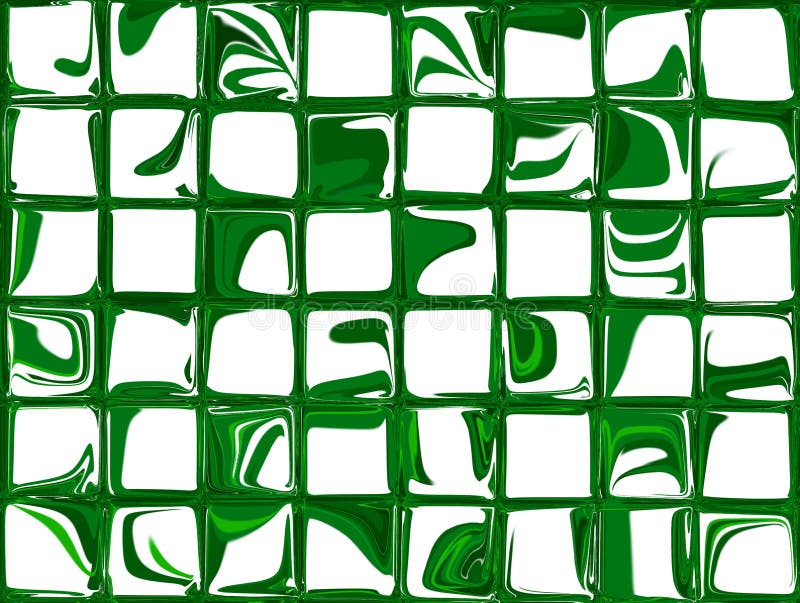 Checkered Background from White Green Square Elements. Stock ...