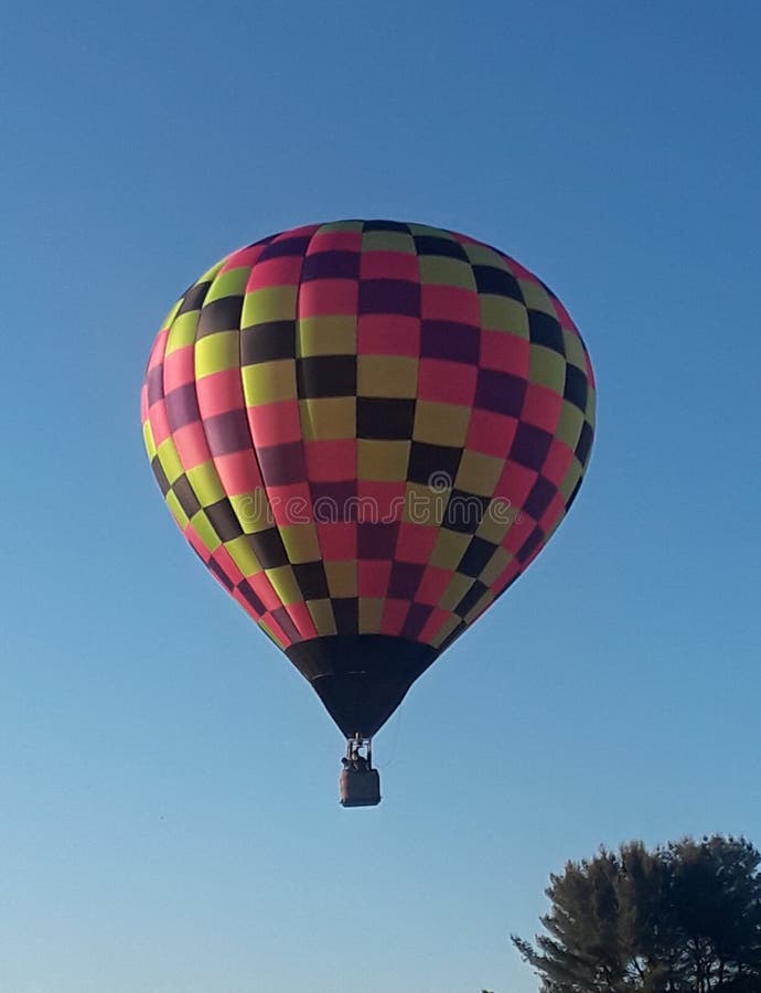 Checkered Balloon at Adirondack Balloon Festival Stock Image - Image of ...