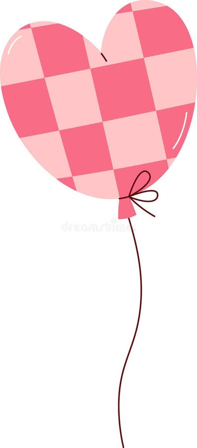 Checkered Balloon Icon stock vector. Illustration of checkered - 301005489