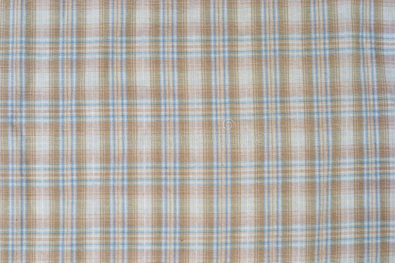 Checkered Beige Fabric Lies Flat Showing Pattern and Texture Stock ...