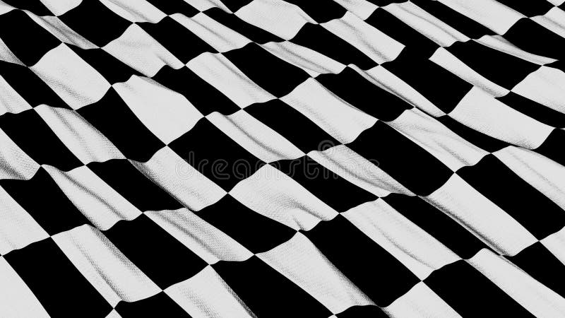 Checkered Black and White Fabric Texture Stock Illustration ...