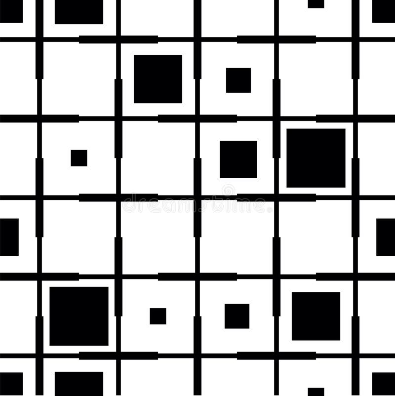 Checkered from Black and White Squares Pattern. Geometric Background ...