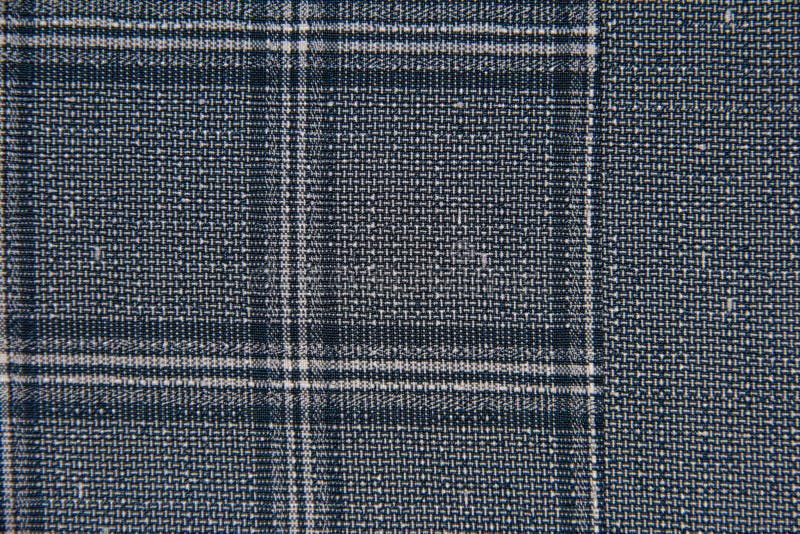 Checkered Blue Background. the Texture of the Fabric in the Cell Stock ...