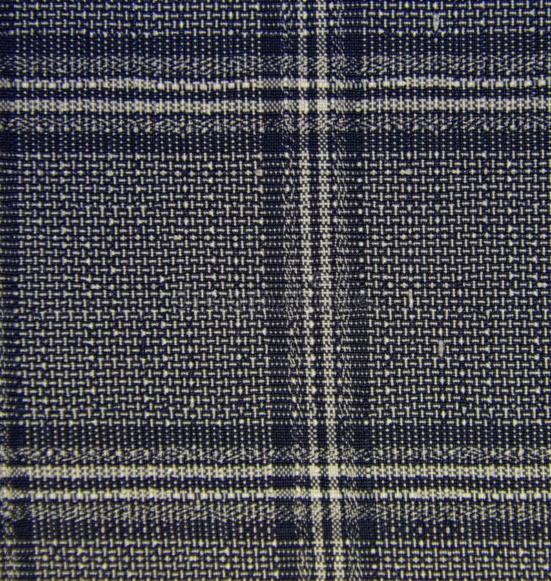 Checkered Blue Background. the Texture of the Fabric in the Cell Stock ...