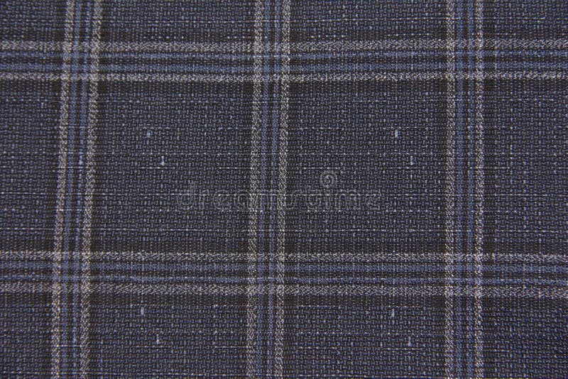 Checkered Blue Background. the Texture of the Fabric in the Cell Stock ...