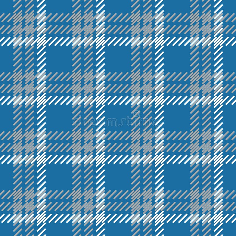 Simple Checkered Ornament with Floral Elements. Blue Dotted Pattern on ...