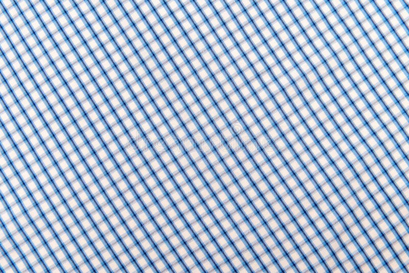 Checkered Blue Fabric. Textile Stock Illustration - Illustration of ...