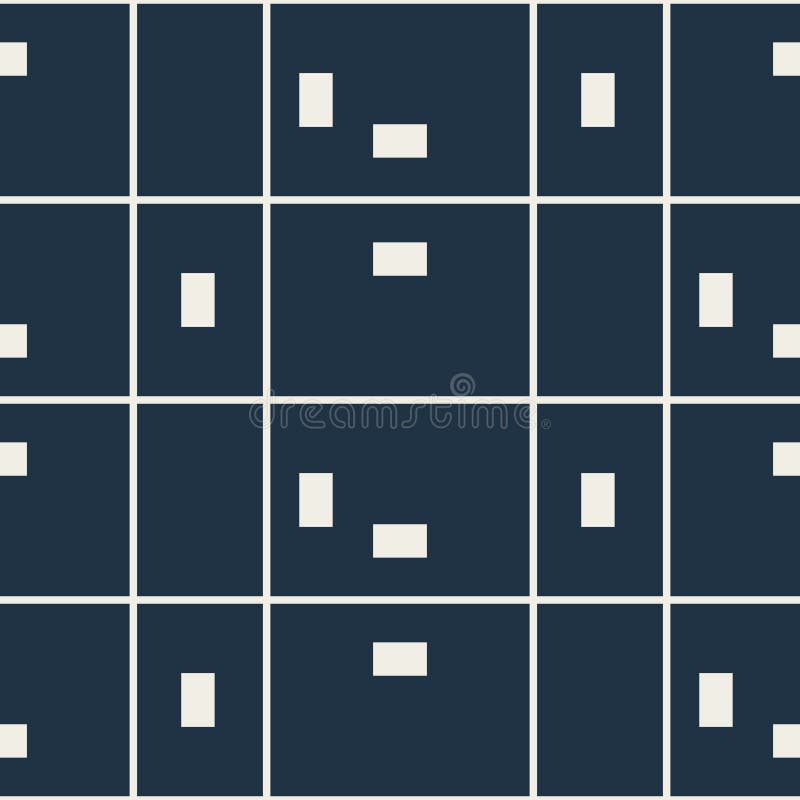 Random Seamless Monochrome Mosaic Pattern. Background is Made Up of ...