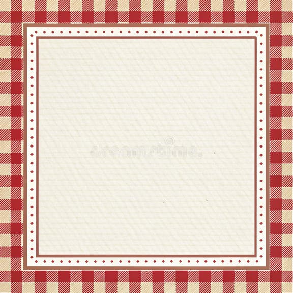 Checkered Border Paper Texture Rustic or Preppy Stock Illustration ...