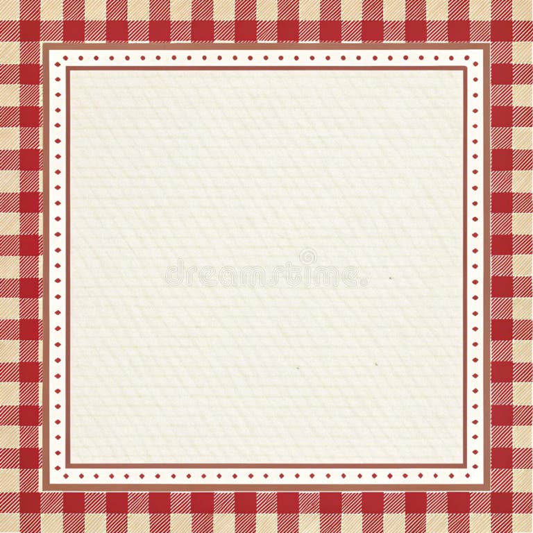 Checkered Border Paper Texture Rustic or Preppy Stock Illustration ...