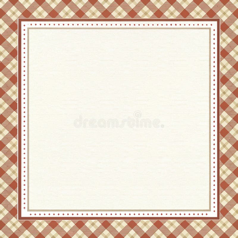 Checkered Border Paper Texture Rustic or Preppy Stock Illustration ...