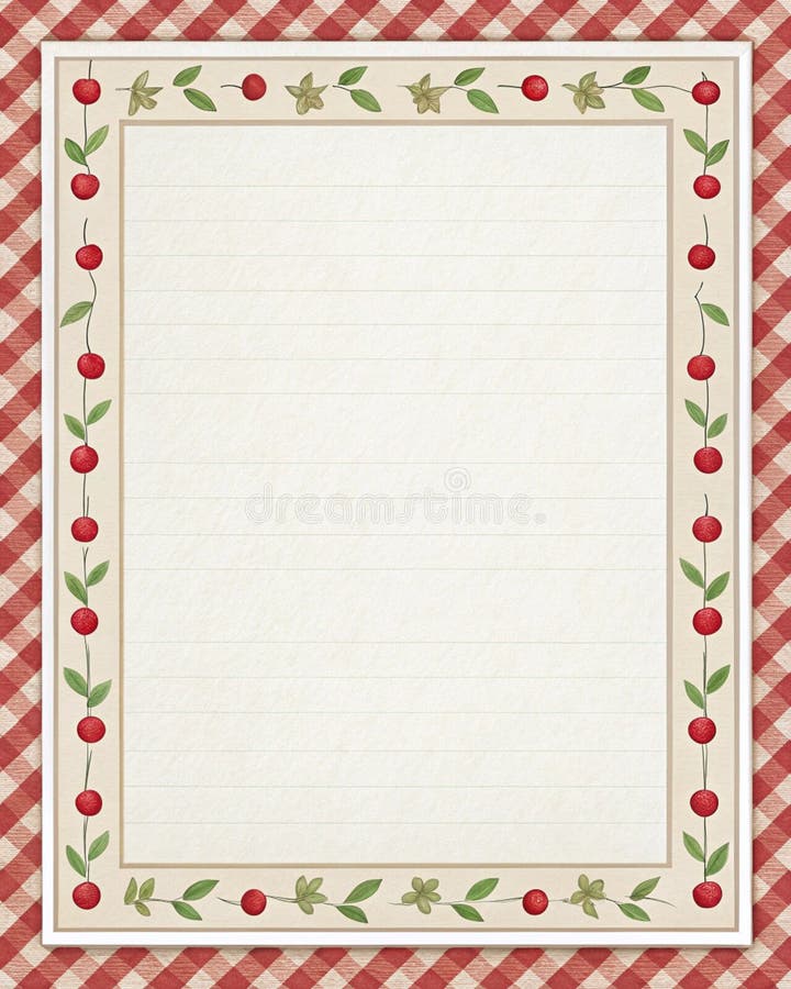 Checkered Border Paper Texture Rustic or Preppy Stock Illustration ...