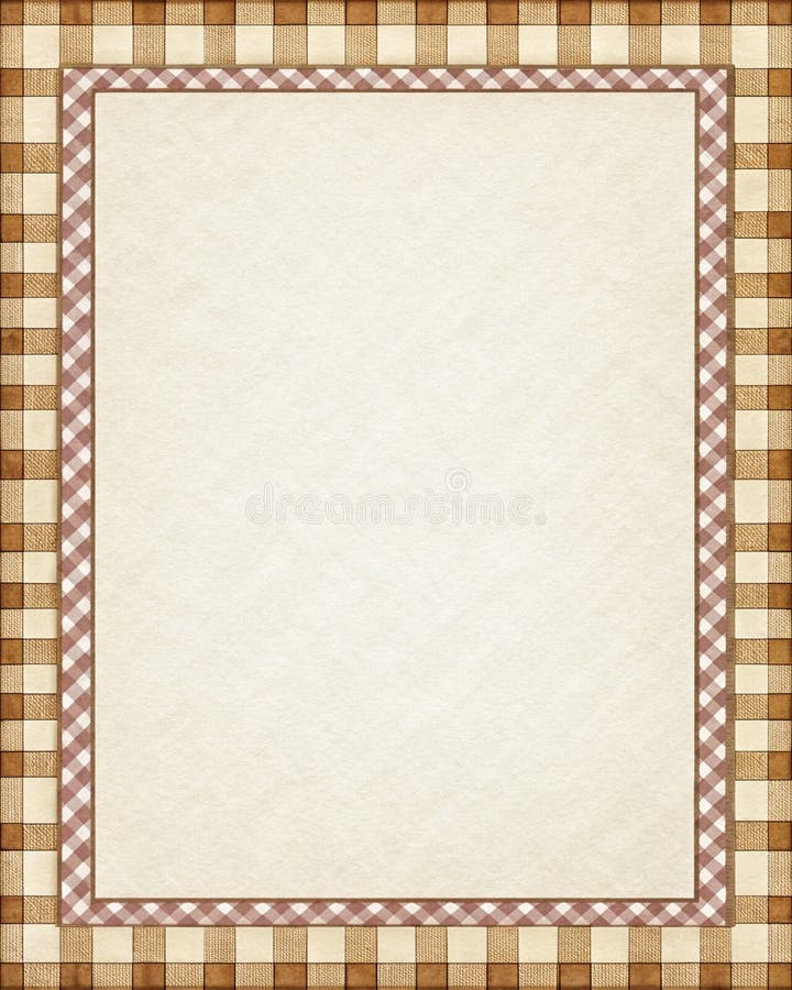 Checkered Border Paper Texture Rustic or Preppy Stock Illustration ...