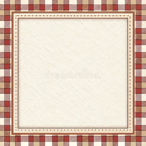 Checkered Border Paper Texture Rustic or Preppy Stock Illustration ...