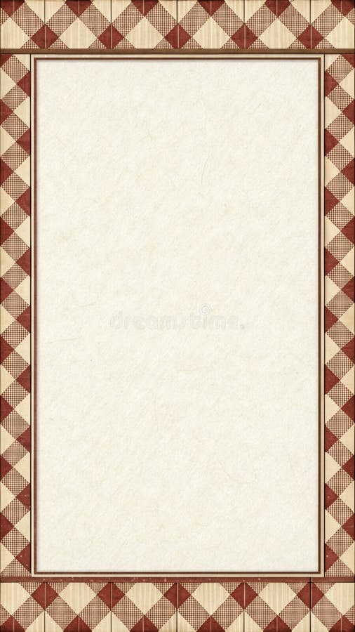 Checkered Border Paper Texture Rustic or Preppy Stock Illustration ...