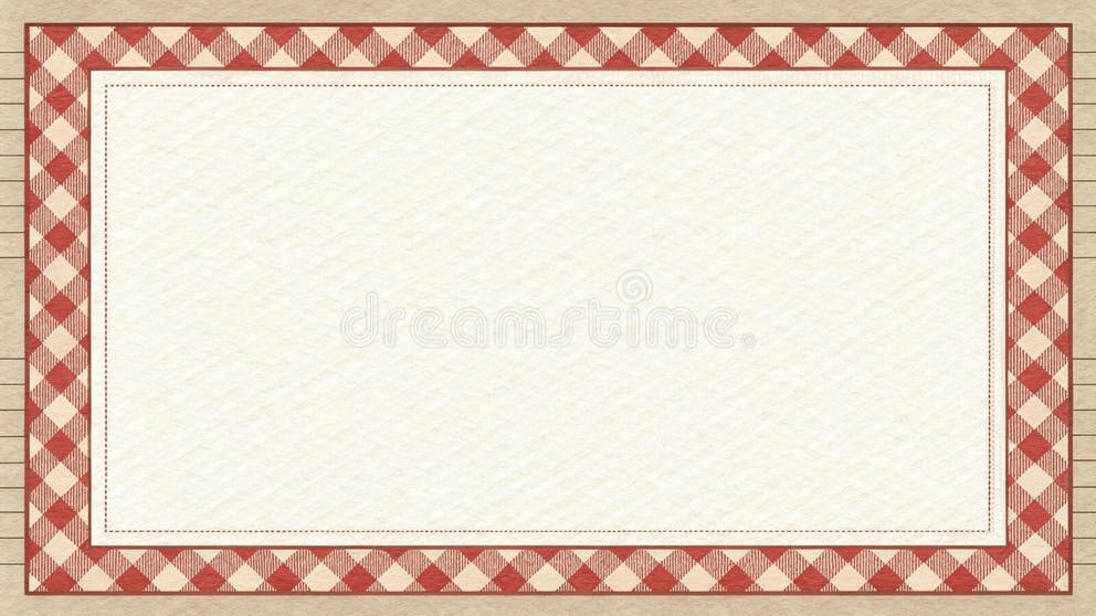 Checkered Border Paper Texture Rustic or Preppy Stock Illustration ...