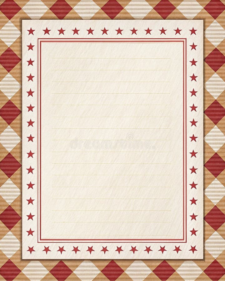 Checkered Border Paper Texture Rustic or Preppy Stock Illustration ...
