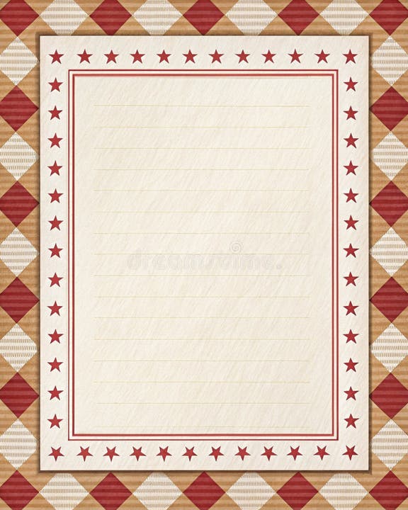 Checkered Border Paper Texture Rustic or Preppy Stock Illustration ...