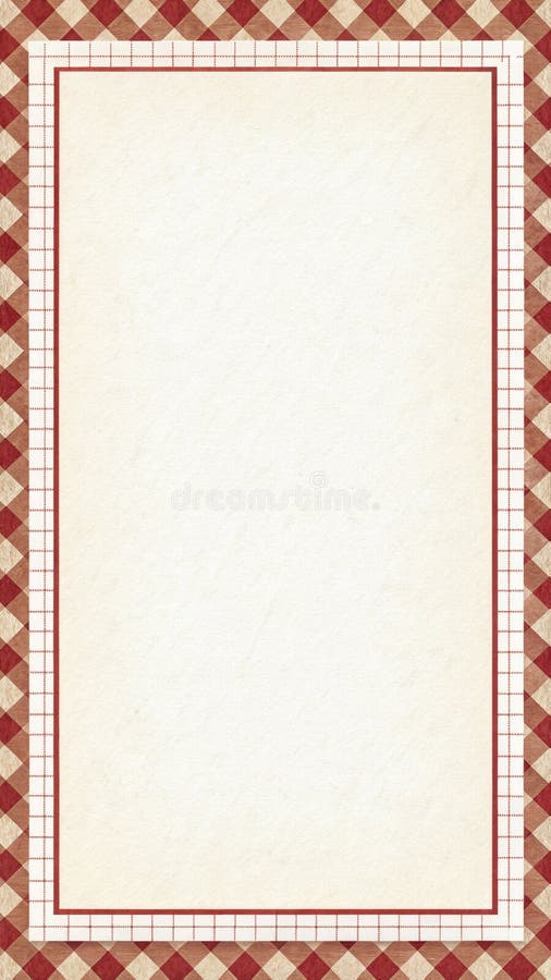 Checkered Border Paper Texture Rustic or Preppy Stock Illustration ...