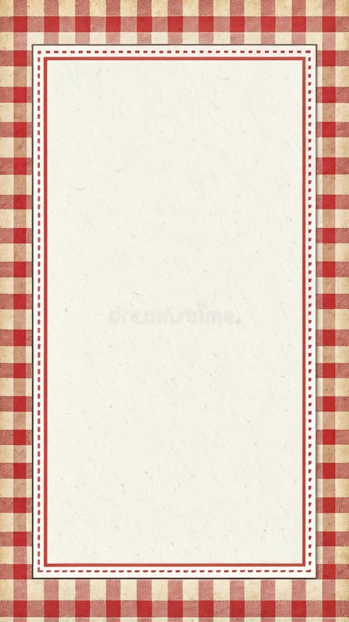 Checkered Border Paper Texture Rustic or Preppy Stock Illustration ...