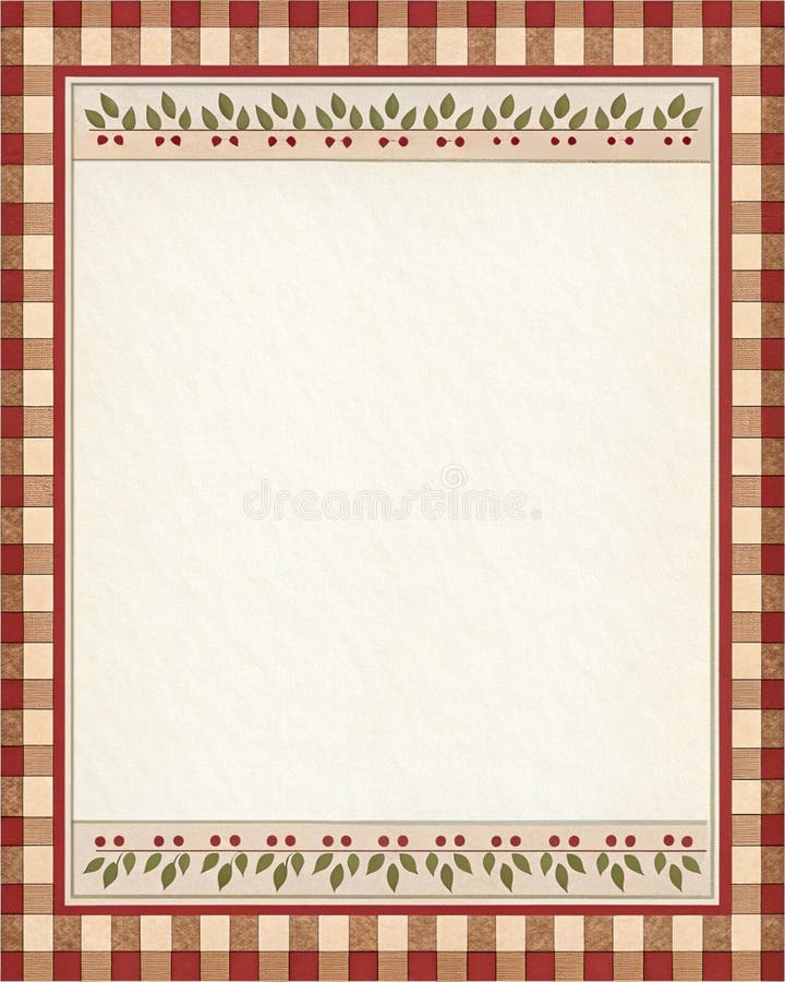 Checkered Border Paper Texture Rustic or Preppy Stock Illustration ...