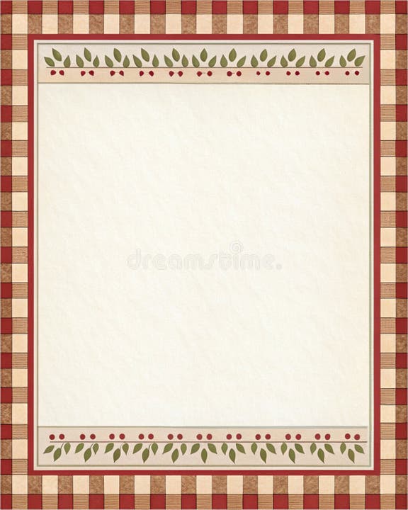 Checkered Border Paper Texture Rustic or Preppy Stock Illustration ...