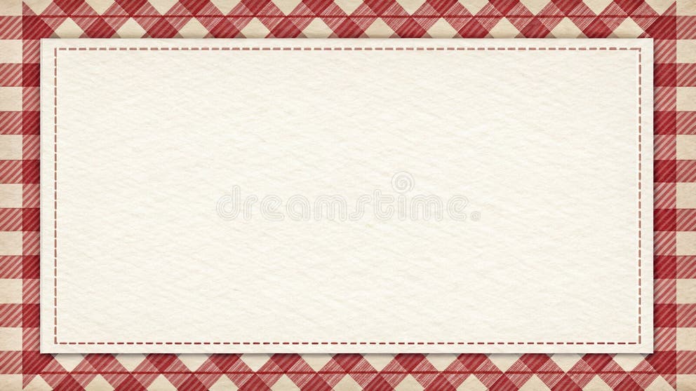 Checkered Border Paper Texture Rustic or Preppy Stock Illustration ...