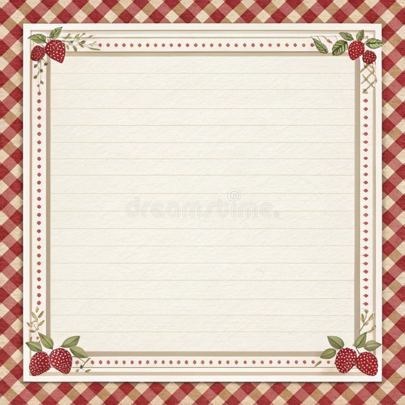 Checkered Border Paper Texture Rustic or Preppy Stock Illustration ...