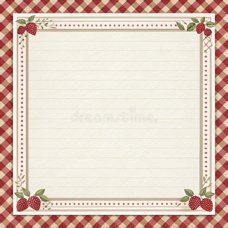 Checkered Border Paper Texture Rustic or Preppy Stock Illustration ...