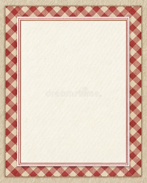 Checkered Border Paper Texture Rustic or Preppy Stock Illustration ...
