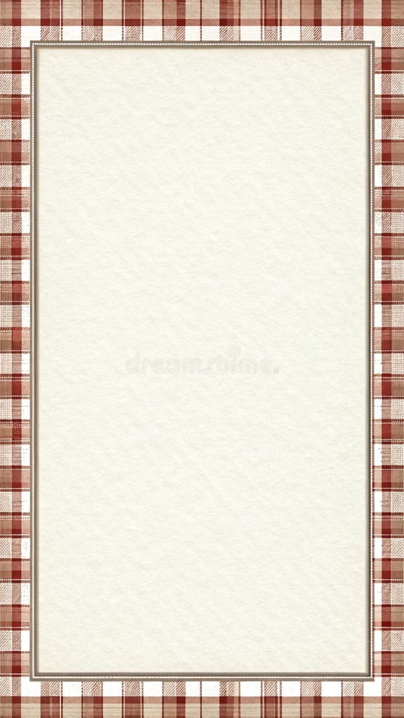 Checkered Border Paper Texture Rustic or Preppy Stock Illustration ...