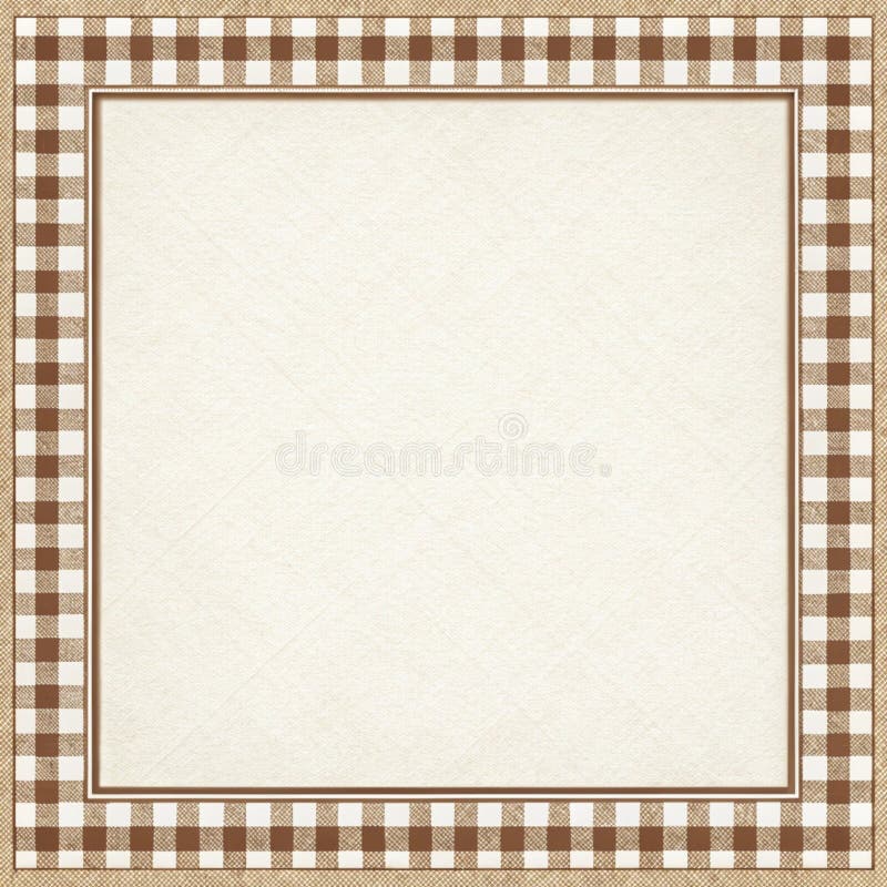 Checkered Border Paper Texture Rustic or Preppy Stock Illustration ...